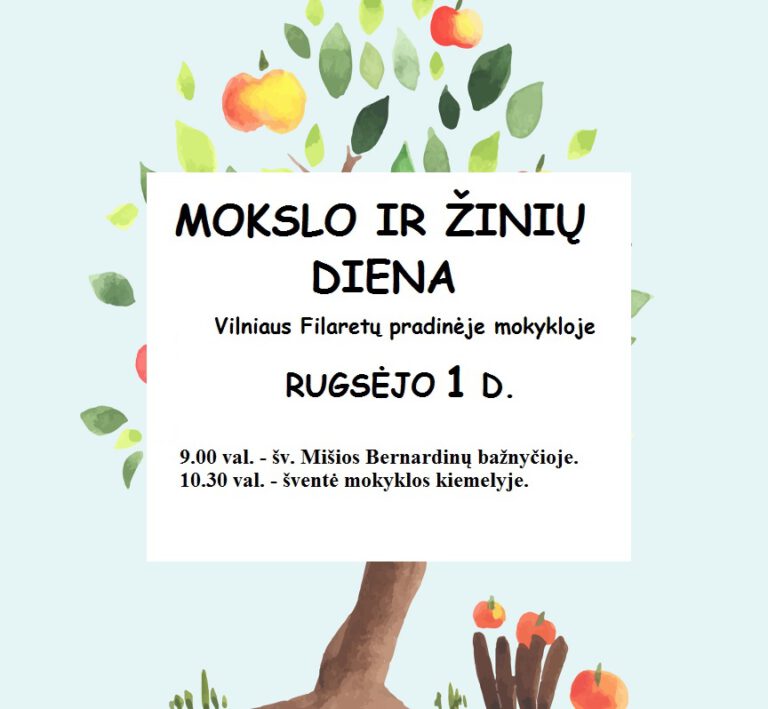 Rugsėjo 1-osios šventė - Vilniaus Filaretų pradinė mokykla